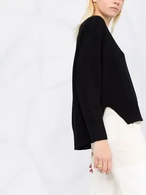 BARRIE Iconic Cashmere Pullover - Black