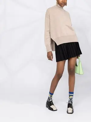 BARRIE Roll Neck Cashmere Jumper - Neutrals