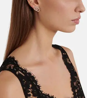 Valentino Garavani Vlogo Stud Earrings - Gold