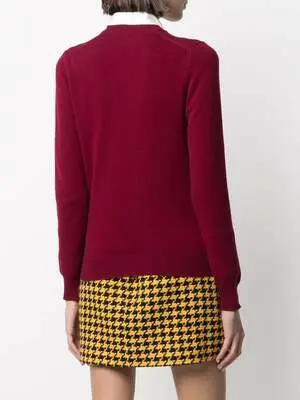 Play Comme Des Garcon Heart Motif Cardigan - Red