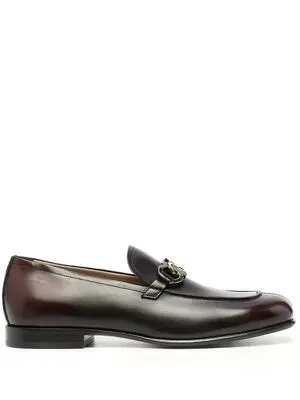 FERRAGAMO Gancini Square-toe Loafers