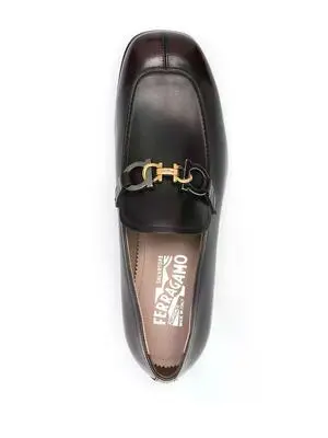 FERRAGAMO Gancini Square-toe Loafers