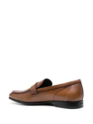 TOD'S Logo-plaque Leather Loafers