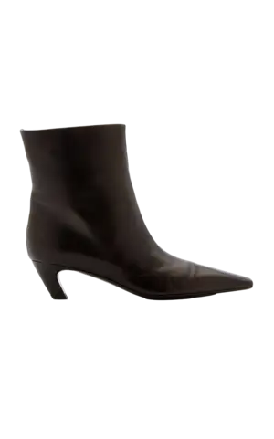 Khaite Arizona Leather Ankle Boots