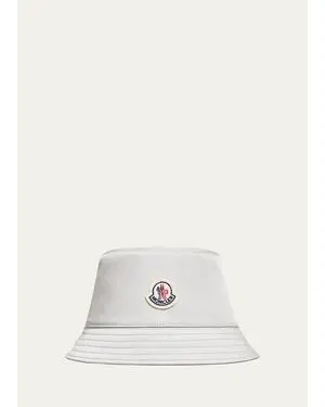 Moncler Logo Bucket Hat - White