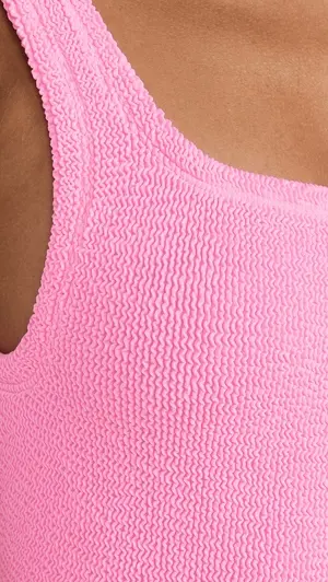 Hunza G Square Neck One-piece Swimsuit - Bubblegum Pink