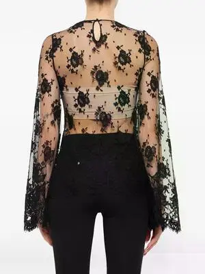 Givenchy Sheer Floral Lace Blouse