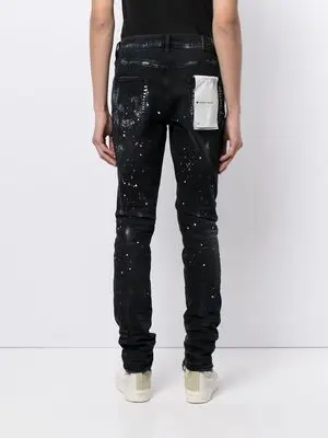 PURPLE BRAND Paint-splatter Denim Jeans