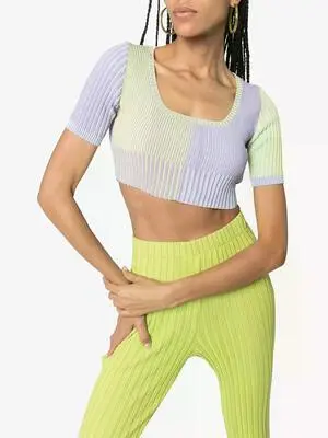 Jacquemus La Maille Yauco Ribbed Cropped Top