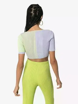 Jacquemus La Maille Yauco Ribbed Cropped Top