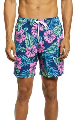 CHUBBIES Men's Chubbies Tropicadas 7-Inch Swim Trunks Blue/green