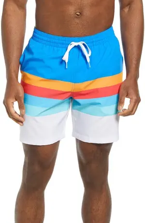 CHUBBIES Men's Chubbies Tropicadas 7-Inch Swim Trunks Bright Blue