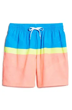 CHUBBIES Men's Chubbies Tropicadas 7-Inch Swim Trunks Coral