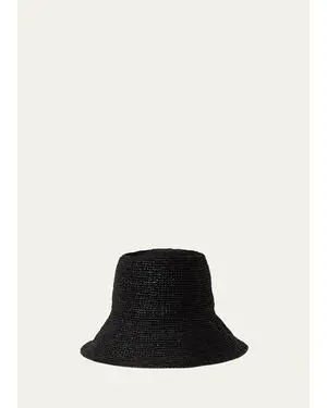Janessa Leoné Felix Brim Straw Hat - Black