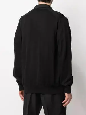 Sacai Layered Button-front Cardigan - Black