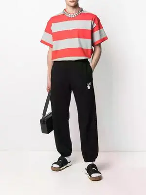 MSGM Logo-print Striped T-shirt