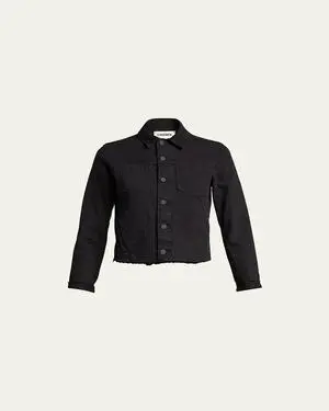 L'Agence Janelle Denim Jacket - Saturated Black