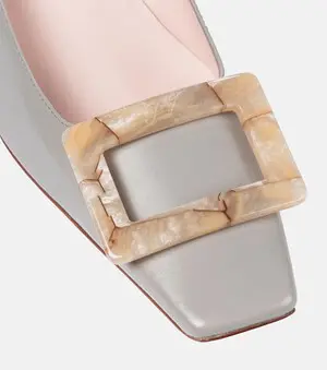 ROGER VIVIER Belle Vivier Leather Pumps - Grey