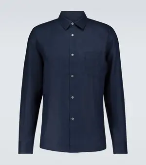 Derek Rose Monaco 2 Long-sleeved Linen Shirt