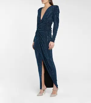 JIMMY CHOO Bing 100 Glitter Tulle Mules