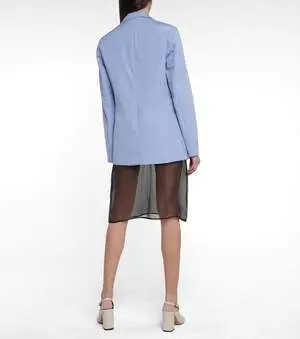 Dries Van Noten Cotton Poplin Notched Lapel Blazer