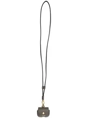 TOM FORD Logo Print Leather Airpods Case With Neck Strap
