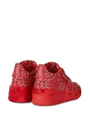 GIUSEPPE ZANOTTI Talon Bandana-print Sneakers - Red