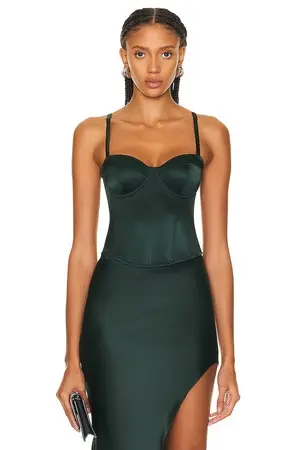 FLEUR DU MAL Fleur Du Mal Hamptons Bustier Top Envy