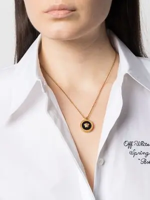 Versace Medusa-head Pendant Necklace - Gold