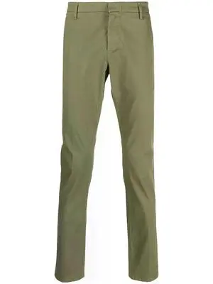DONDUP Slim-fit Cotton Trousers - Green