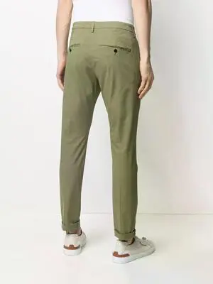 DONDUP Slim-fit Cotton Trousers - Green