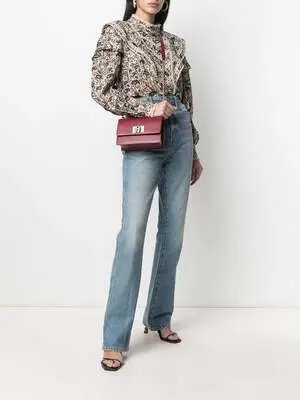 Furla Foldover Leather Crossbody Bag