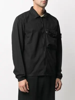 Stone Island Logo Patch Jacket - Black