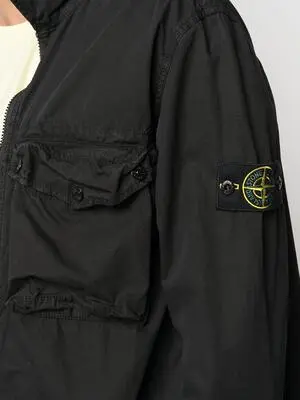 Stone Island Logo Patch Jacket - Black