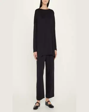 Eskandar Ultra-light Cotton Long-sleeve T-shirt