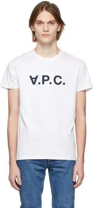 A.p.c. A.P.C. White VPC T-Shirt Iak Dark Navy