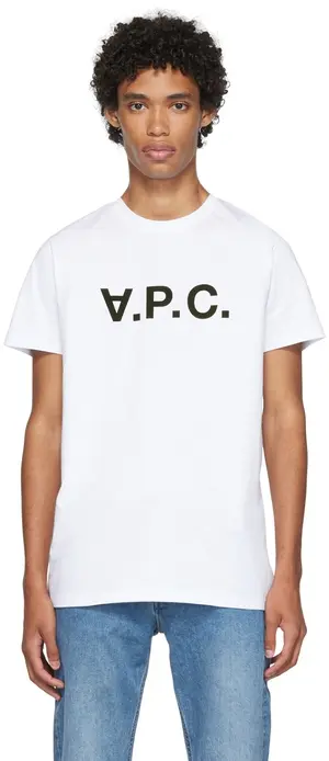 A.p.c. A.P.C. White VPC T-Shirt - Kaa Green
