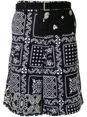Sacai Printed Shorts For Men