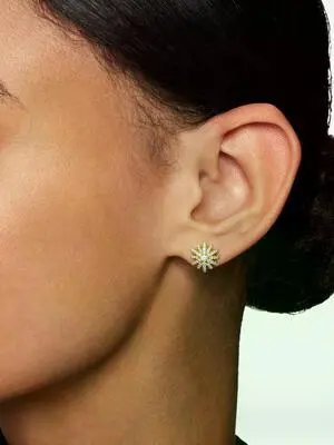 David Yurman 18kt Yellow Starburst Diamond Stud Earrings - Gold