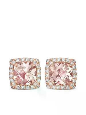 David Yurman 18kt Rose Petite Chatelaine Stud Earrings - Gold