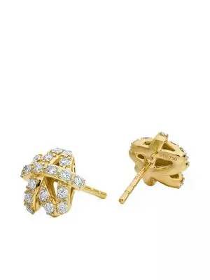 David Yurman 18kt Yellow Diamond Stud Earrings