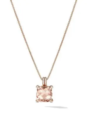 David Yurman David Yurman 18kt Rose Gold Diamond Chatelaine Pendant Necklace Gold