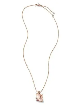 David Yurman 18kt Rose Diamond Chatelaine Pendant Necklace - Gold