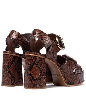See By Chloé Lyna Leather Platform Sandals