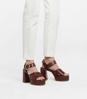 See By Chloé Lyna Leather Platform Sandals