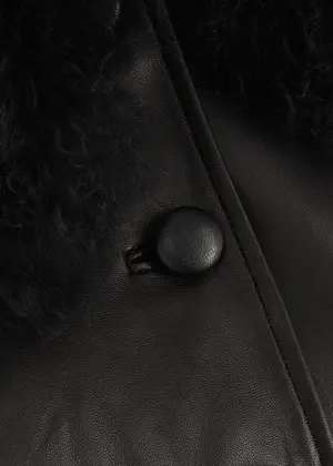 Saks Potts Dorthe Shearling-trimmed Leather Jacket