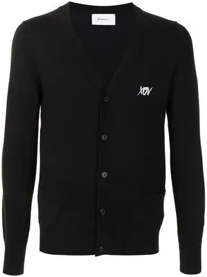PORTS V Logo-print Cardigan