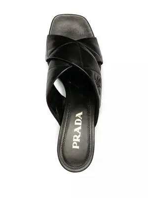 Prada 60mm Crossover-strap Sandals