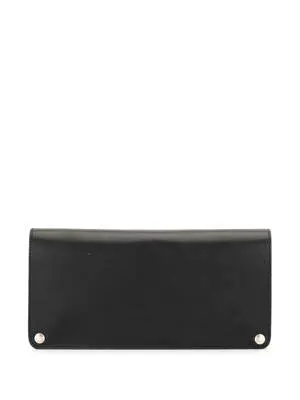 Comme Des Garçons Slogan-print Leather Wallet - Black