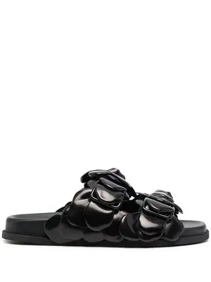 Valentino Garavani Rose-detail Sandals - Black